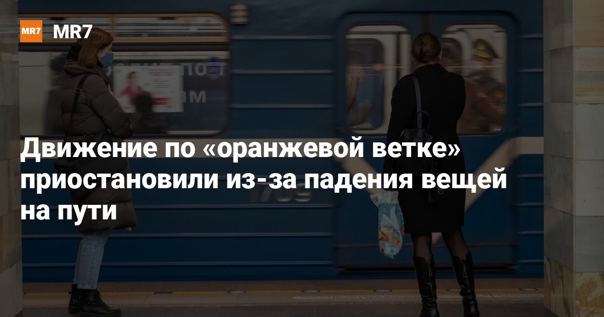 Движение по «оранжевой ветке» приостановили из-за падения вещей на пути ...